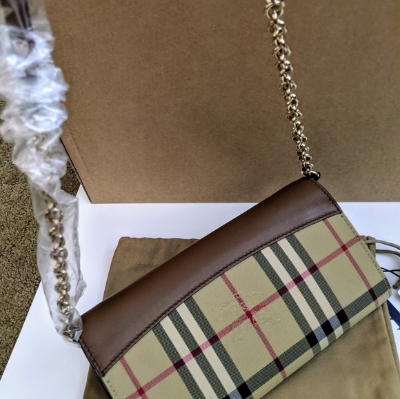 Burberry | Bags | Burberry Henley Leather Wallet On A Chain | Poshmark